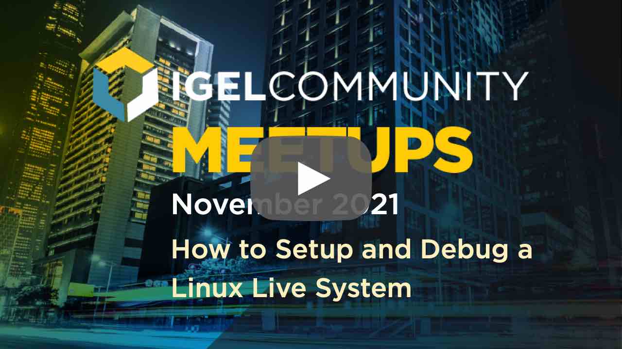 How to Setup and Debug a Linux Live System | IGEL Community Video